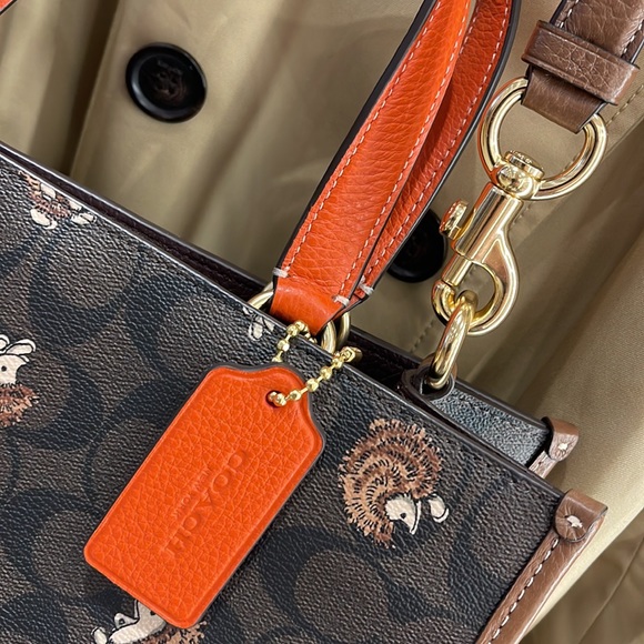 Coach | Bags | Coach Dempsey Carryall In Signature Canvas With Hedgehog ...